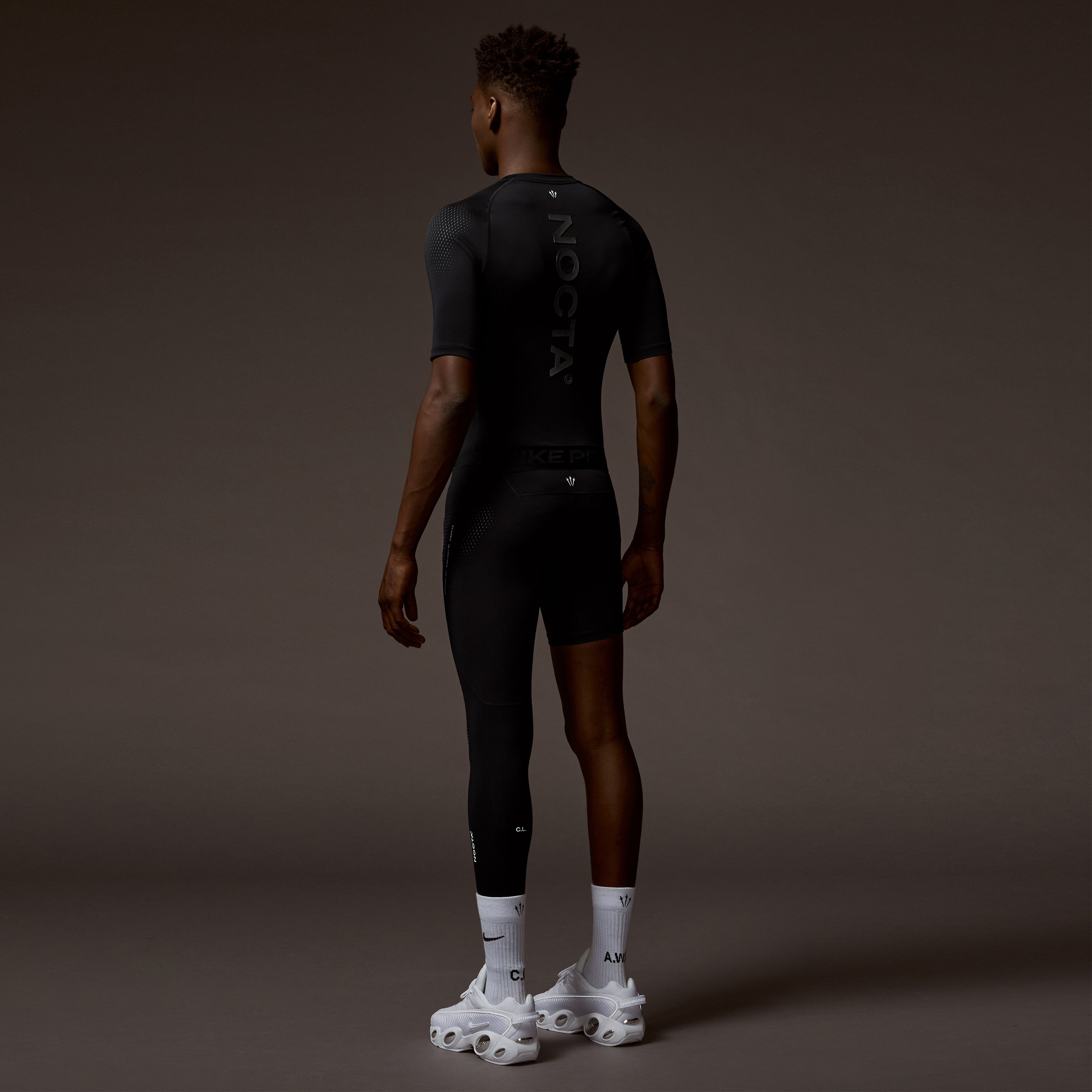 Black (Left) Single Leg Tights in Black | NOCTA