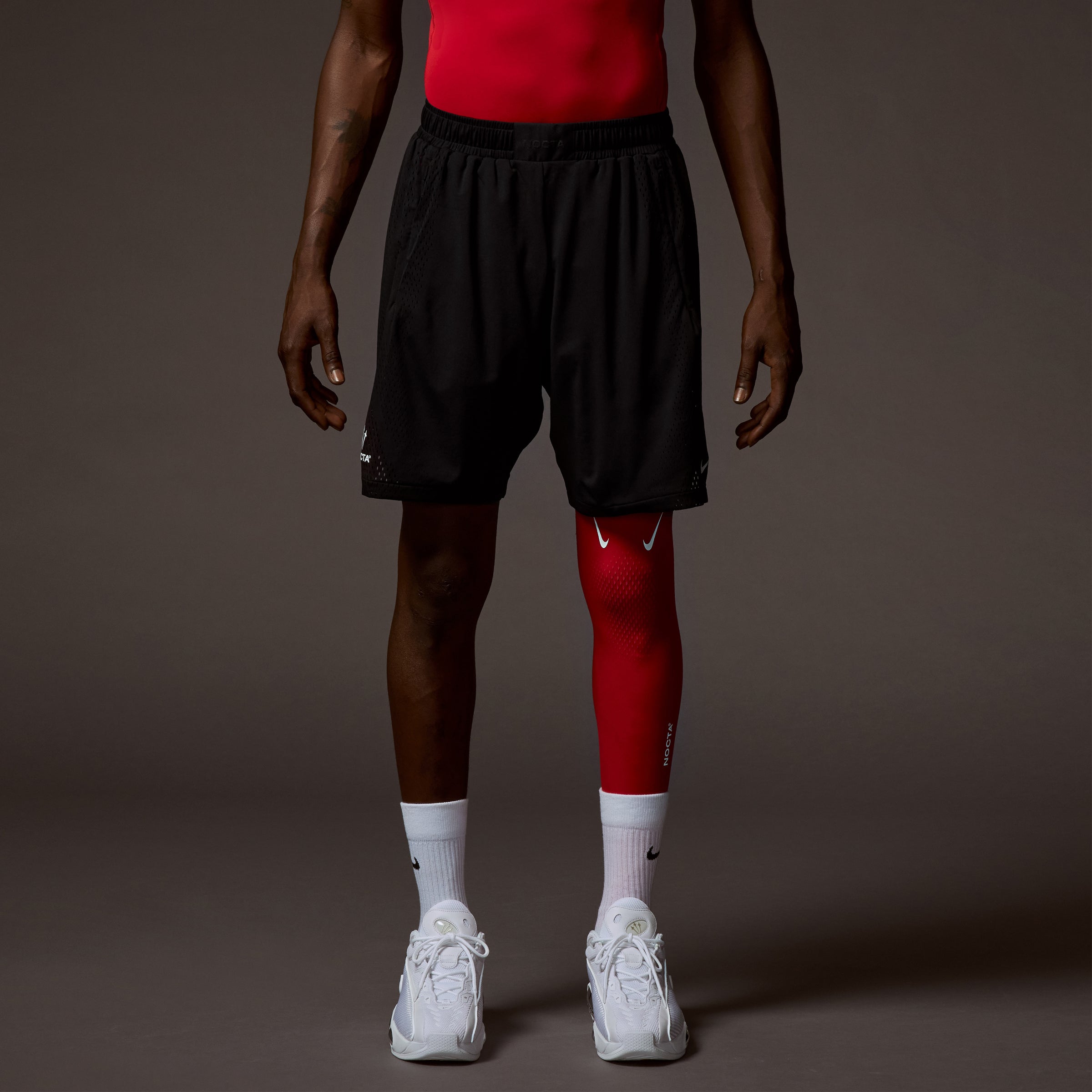 Single Leg Tights (Left) in Red | NOCTA