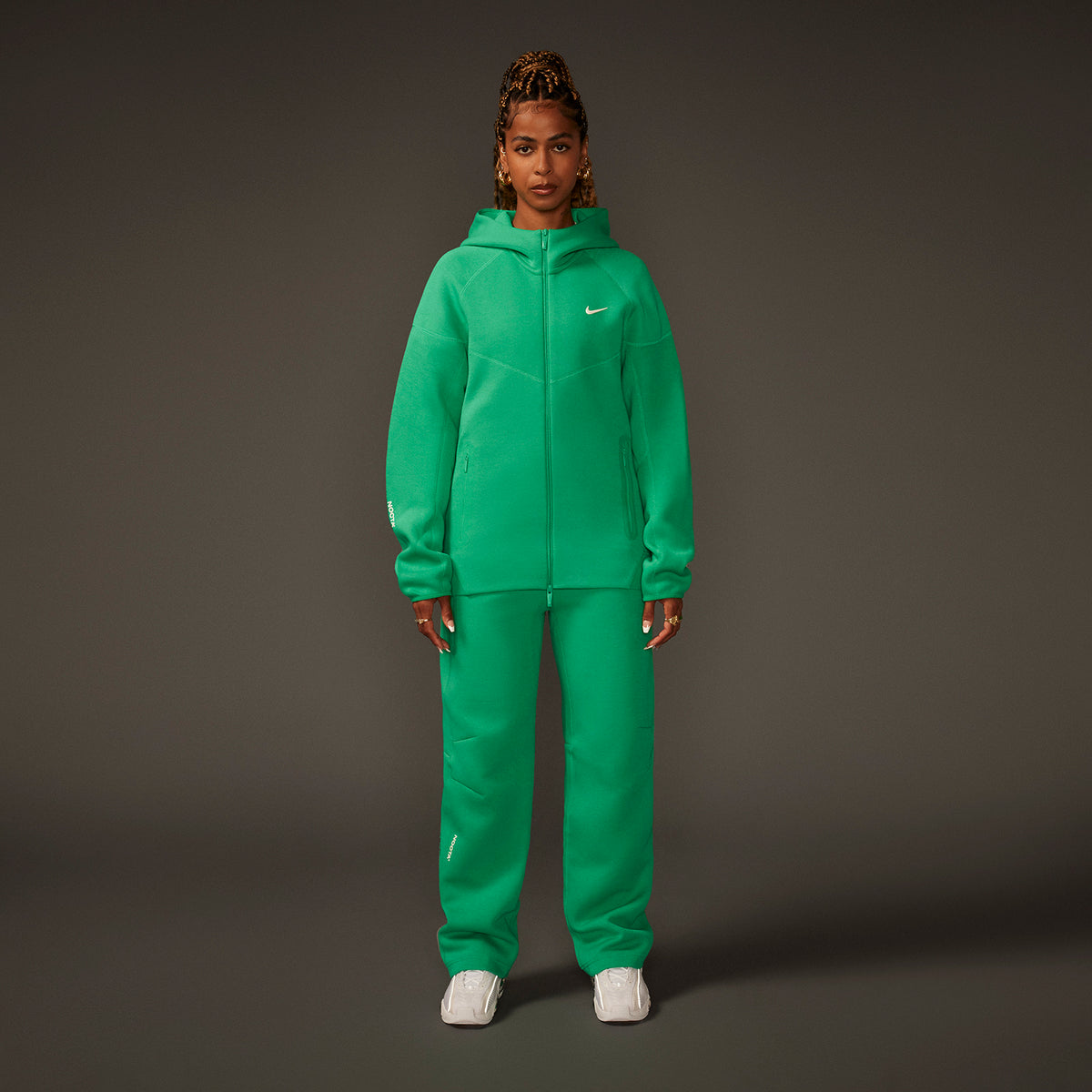 Tech Fleece Full Zip Hoodie Stadium Green | NOCTA